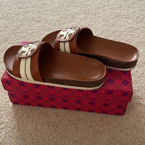 Tory Burch | Shoes | Tory Burch Leigh Anatomic Slide In Amber New Ivory ...